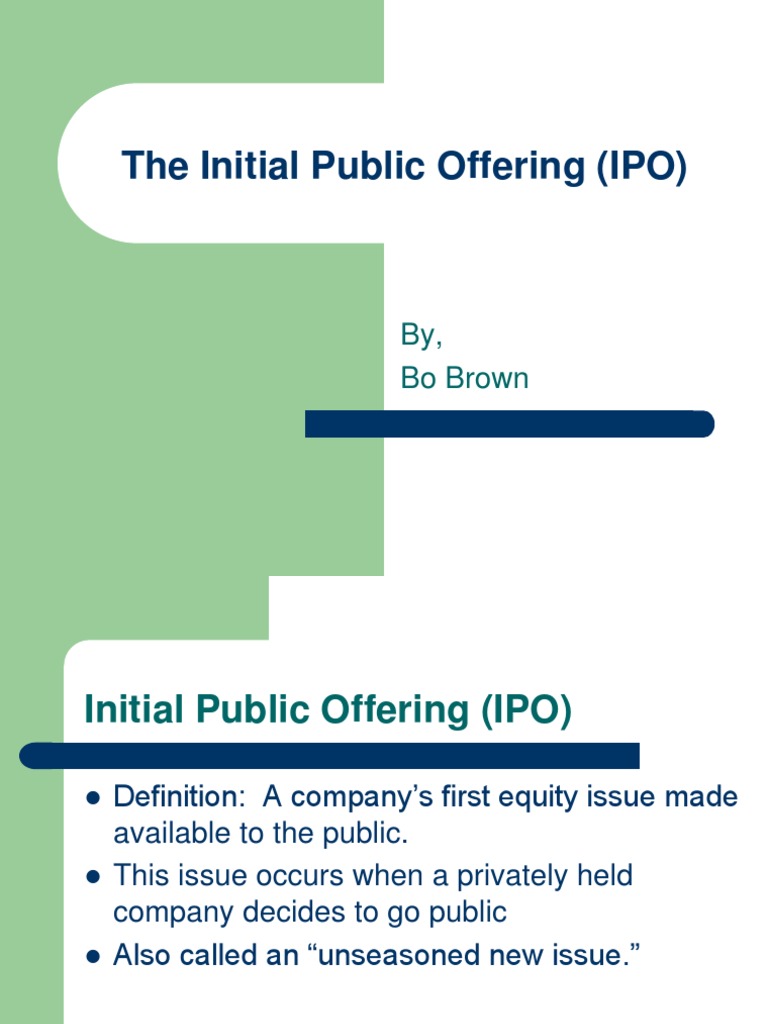 IPOs | PDF | Initial Public Offering | Underwriting