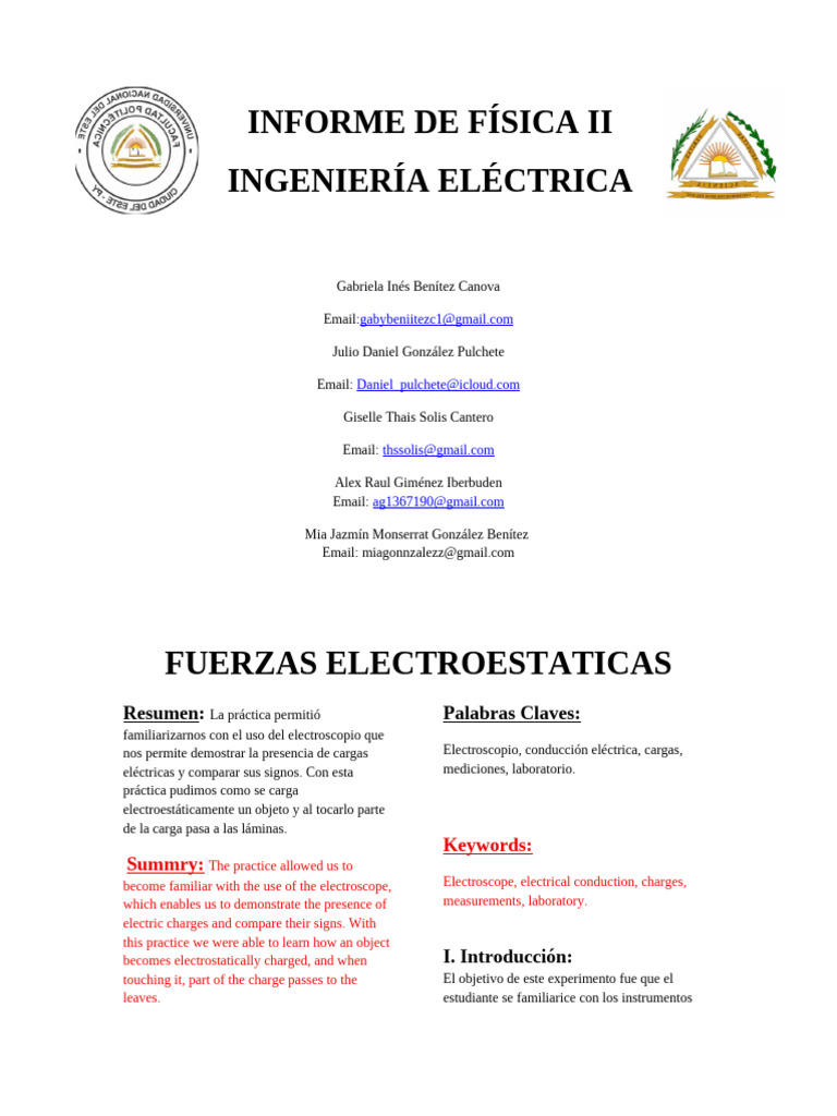 Práctica 2B | PDF | Fenomeno fisico | Electrostática