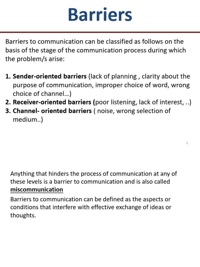 Types and Barriers of Communication | PDF | Communication | Semantics