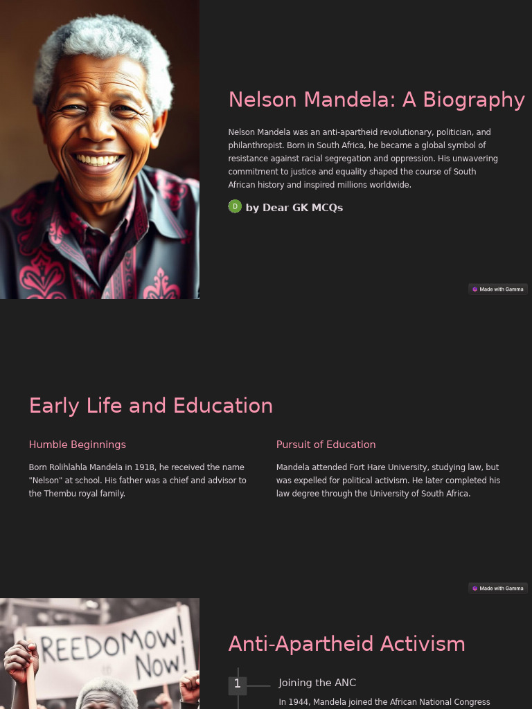 Nelson Mandela: Legacy of Justice | PDF | Nelson Mandela | African ...