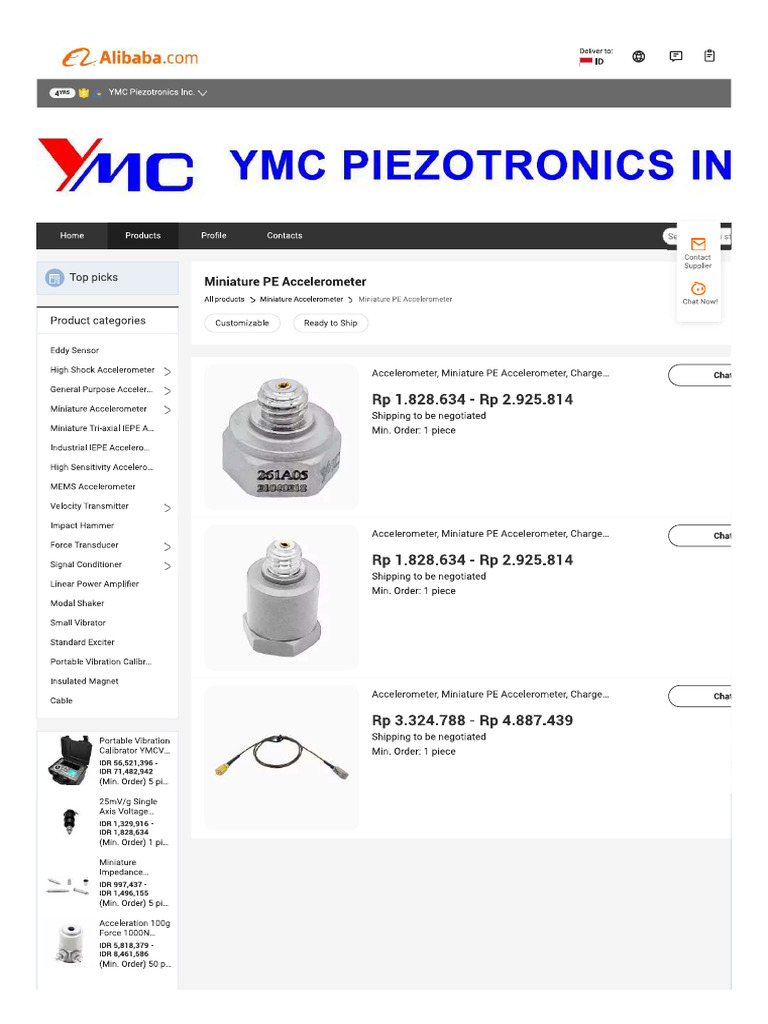 Miniature PE Accelerometer Price List Dari China - Alibaba | PDF
