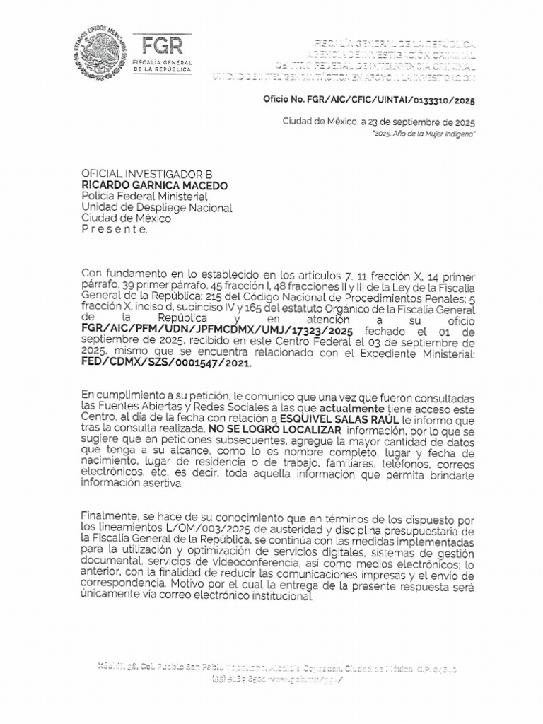 FGR Aic Cfic Uintai 0133310 2025 | PDF | Ley común | Ley Pública