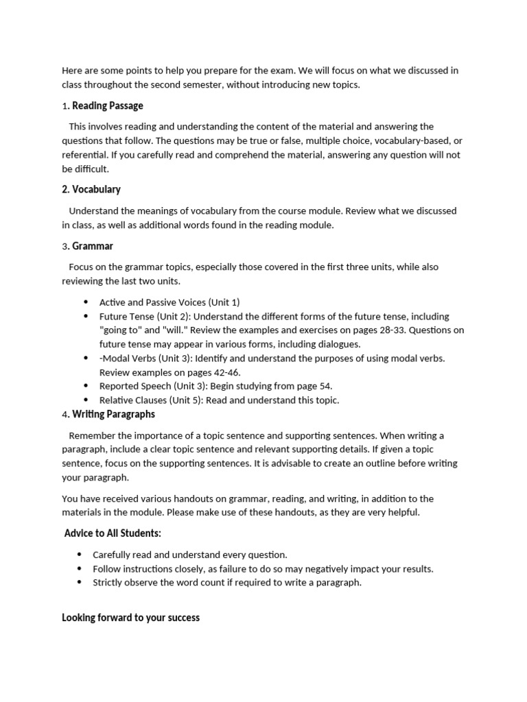 Notes For Exam Preparation | PDF