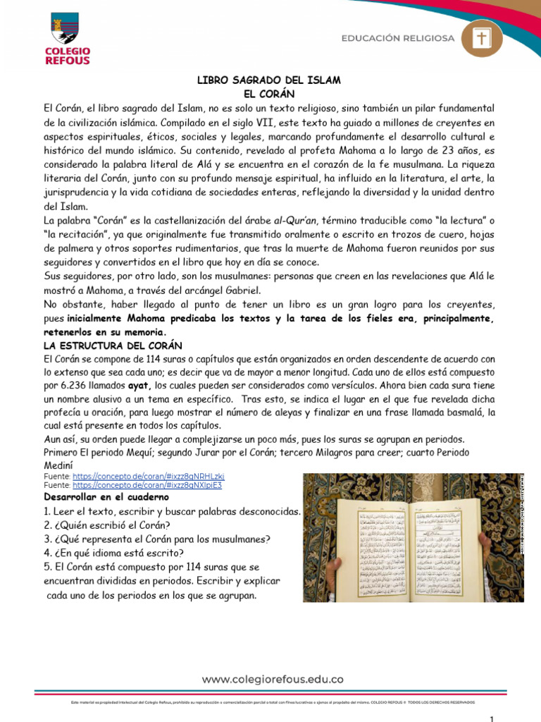 El Corán: Libro Sagrado del Islam en PDF | PDF | Corán | Islam