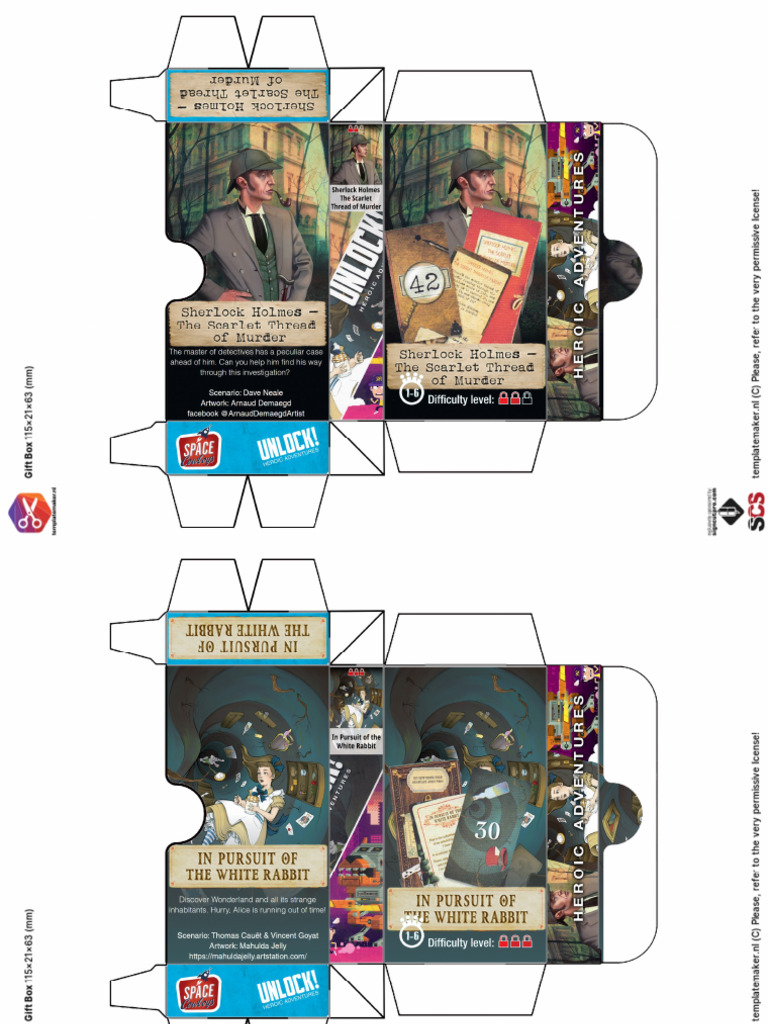 Unlock Heroic Adventures Tuck Boxes | PDF