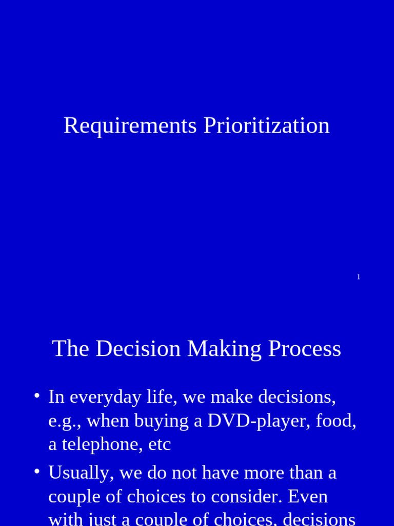 SRE Lecture 14 Req Prioritization | PDF | Negotiation | Risk