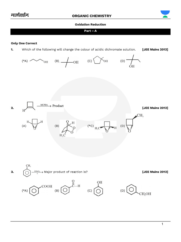 Oxidation Reduction - (With Answer) Final - Print | PDF