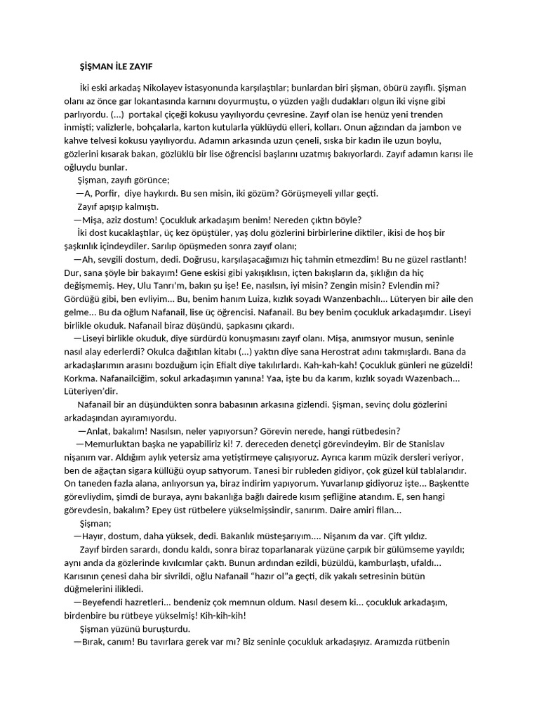 Sisman Ile Zayif | PDF
