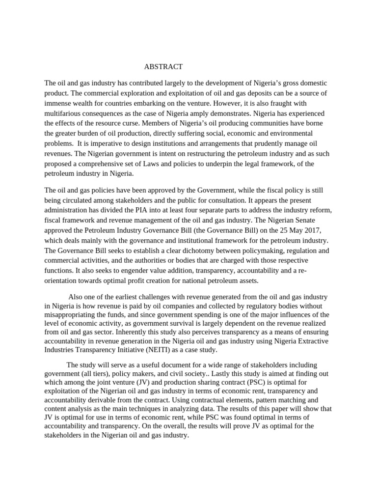 Ofonime's Project | PDF | Petroleum | Natural Gas