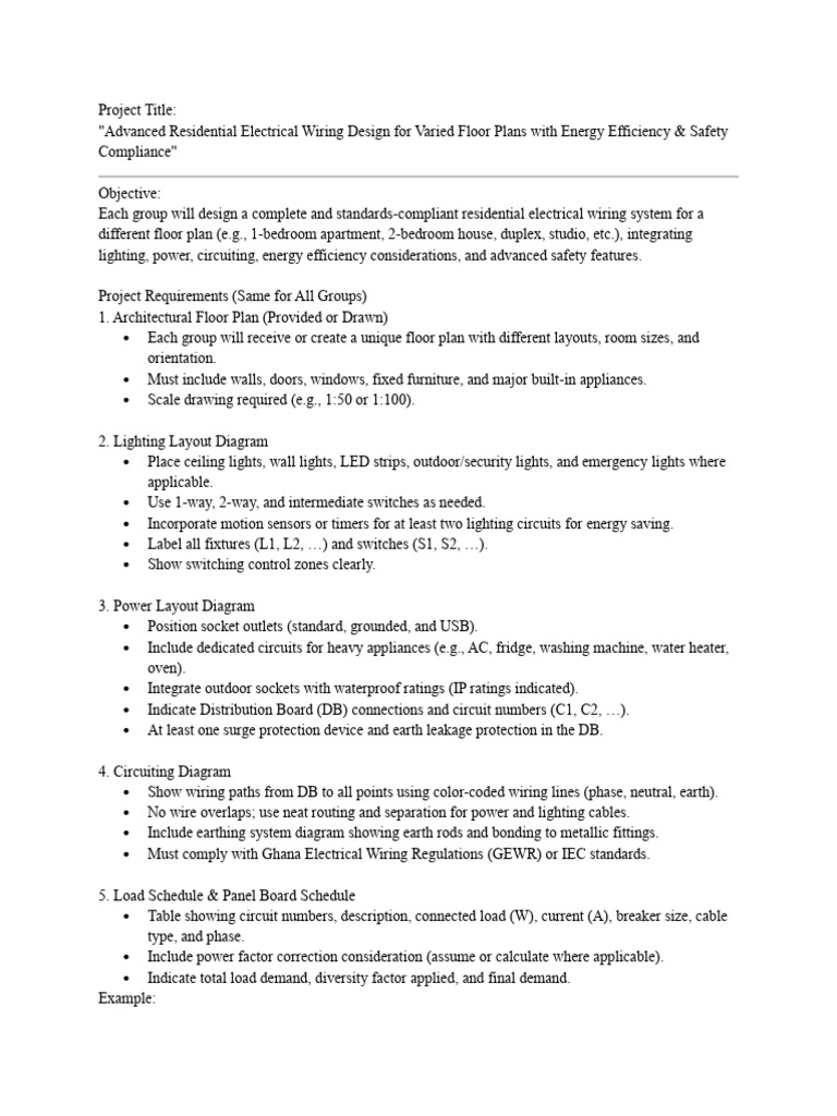 Project _ Level 100 _ August 2025 | PDF | Electrical Wiring | Lighting