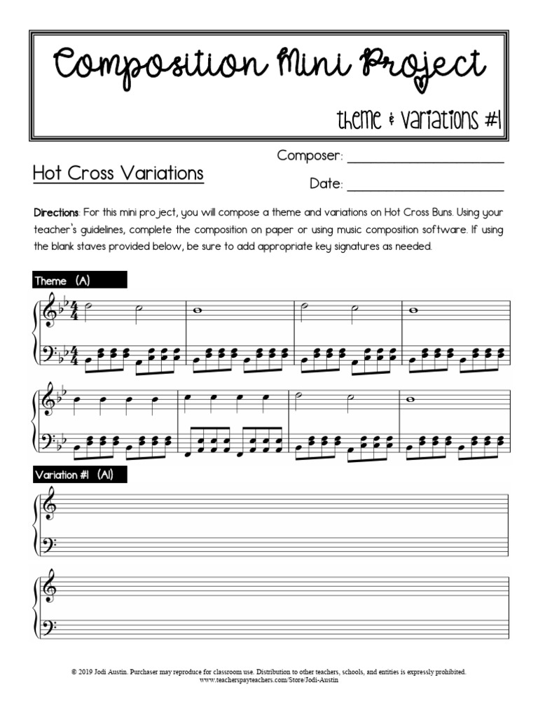 Composition Mini Projects - Theme and Variations 1 | PDF