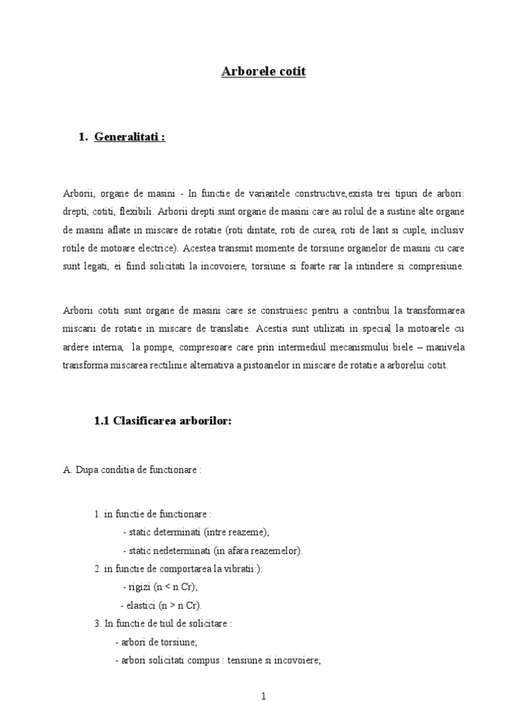 Arborele Cotit | PDF