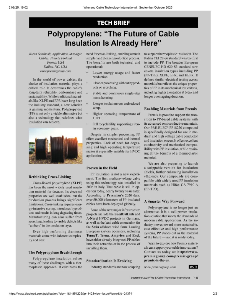 Wire and Cable Technology International - September - October 2025 ...