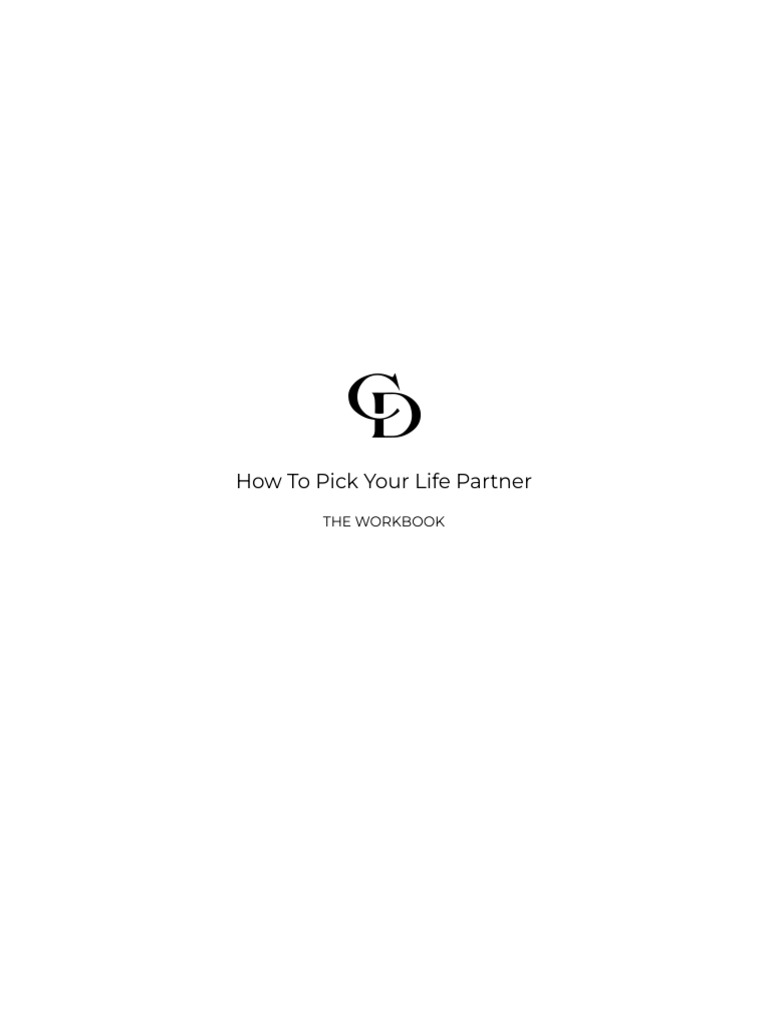 How To Pick Your Life Partner - WB | PDF | Psychology | Social Psychology