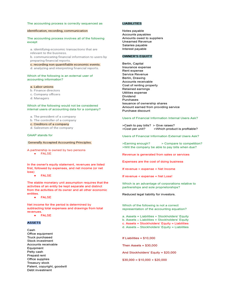 Accounting Process Overview and Users | PDF | Revenue | Accounting