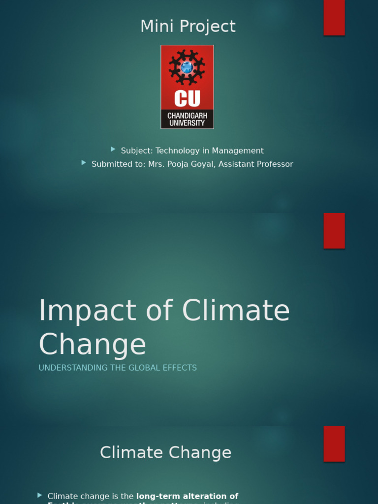 Climate Change: Global Impacts & Solutions | PDF