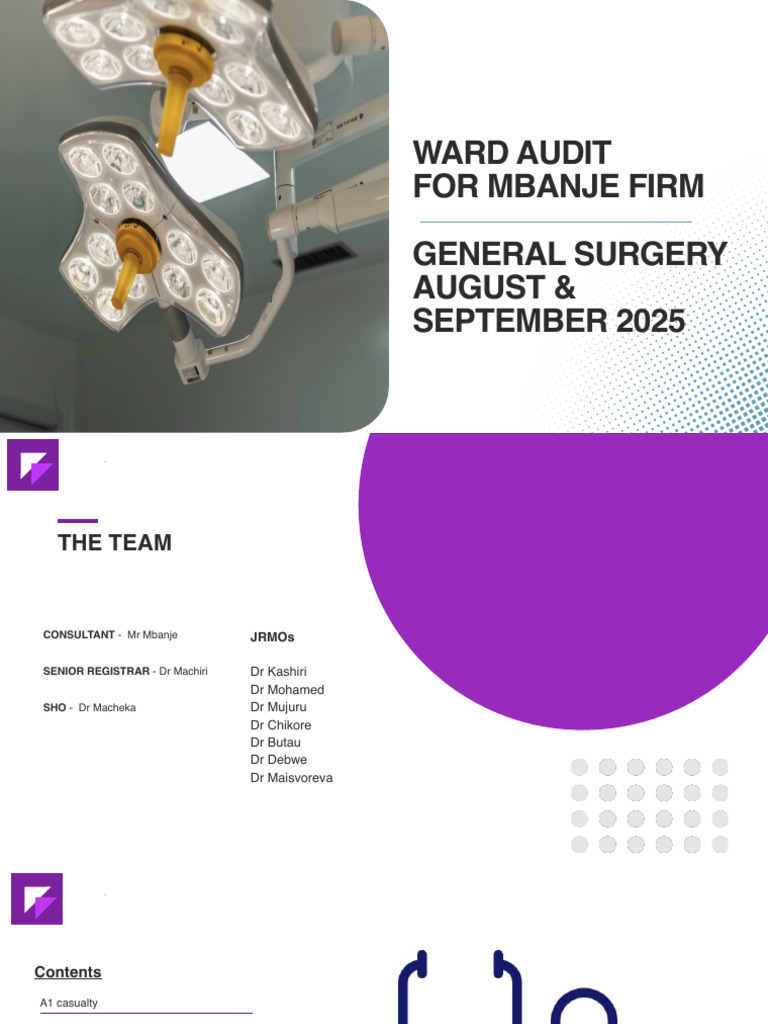 Ward Audit Aug Sept2025 | PDF | Surgery | Clinical Medicine