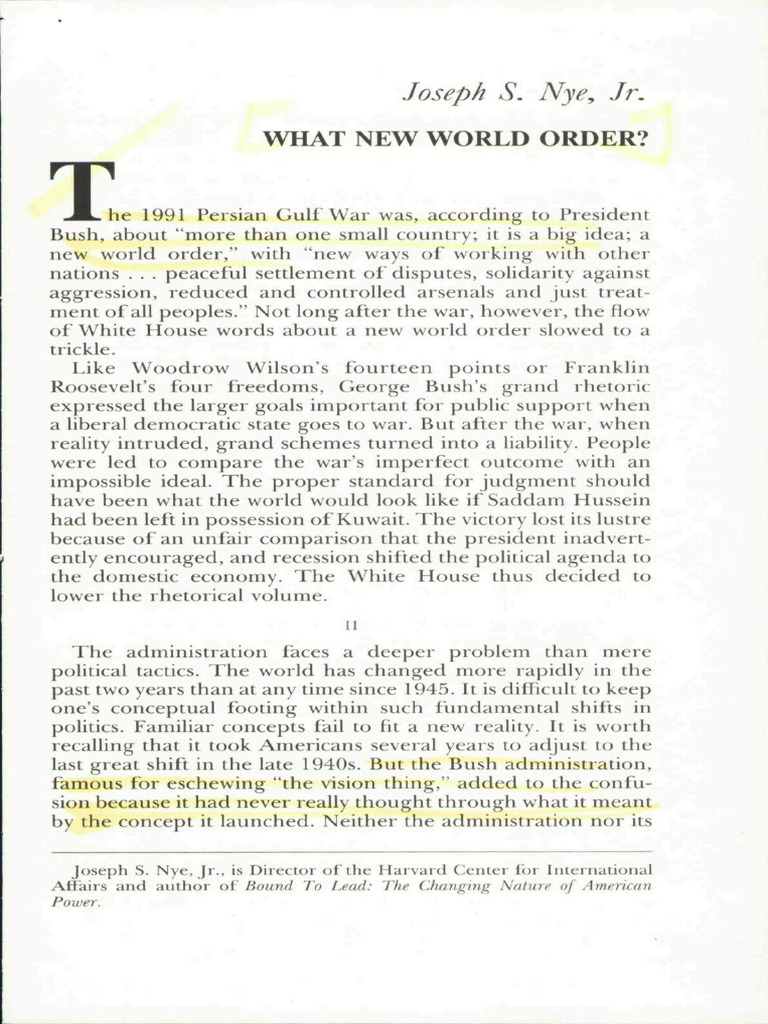 What Ne World Order | PDF | New World Order (Politics) | Self Determination