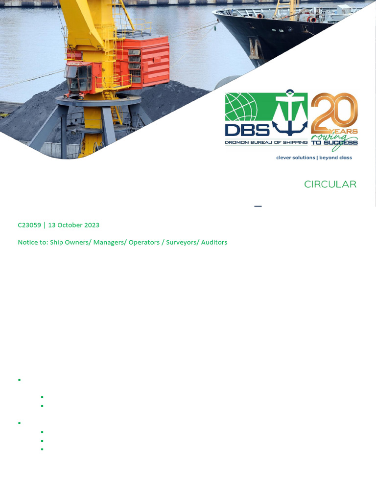 C23059 IMSBC Code 6th Amendment DBS | PDF