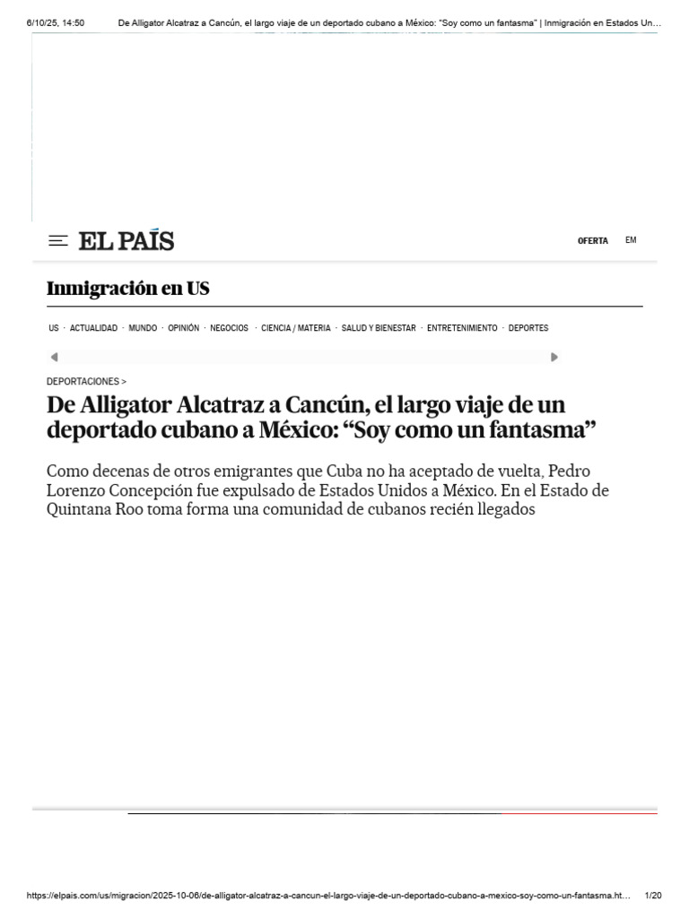 De Alligator Alcatraz A Cancún, El Largo Viaje de Un Deportado Cubano A ...