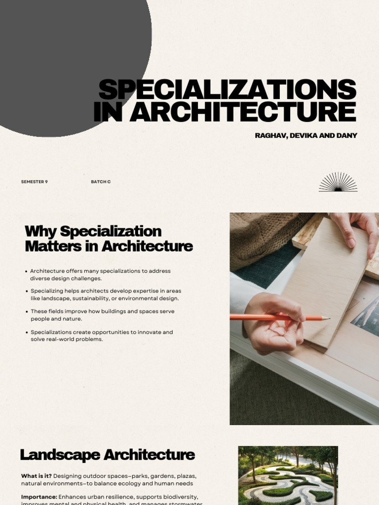 Specializations in Architecture Explained | PDF