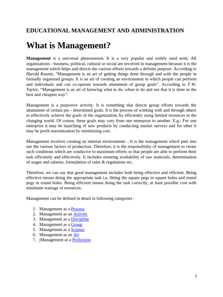 Lecture Material On Edu 104 - Educational - Management - and ...