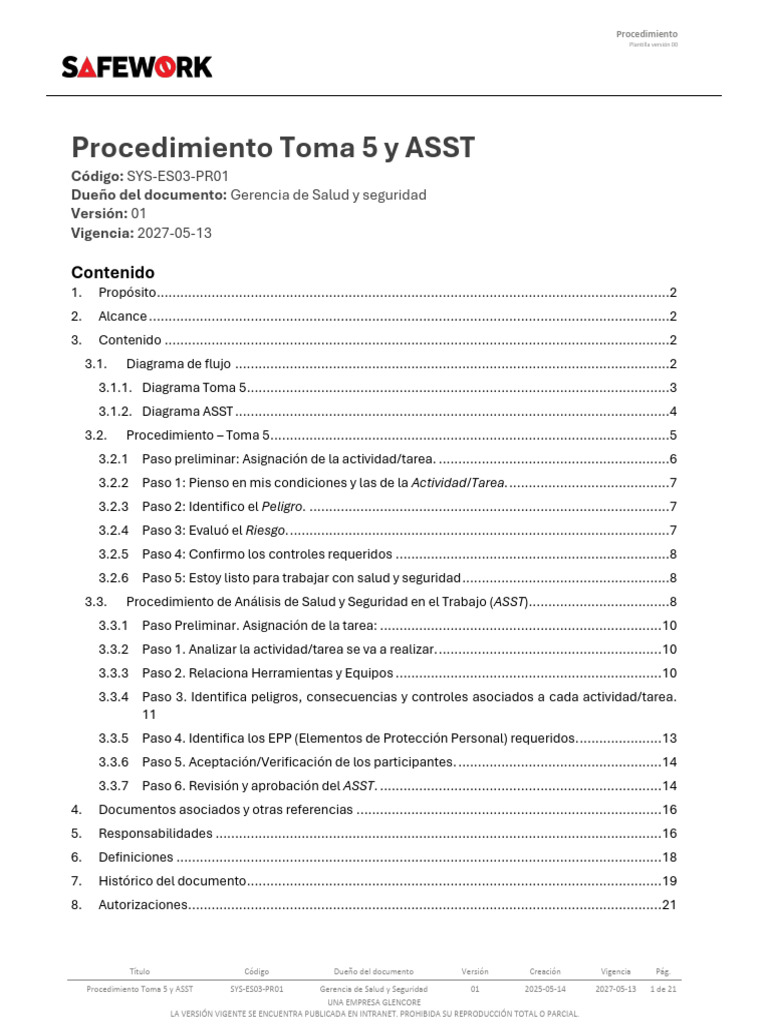 Procedimiento Toma 5 y ASST | PDF | Business