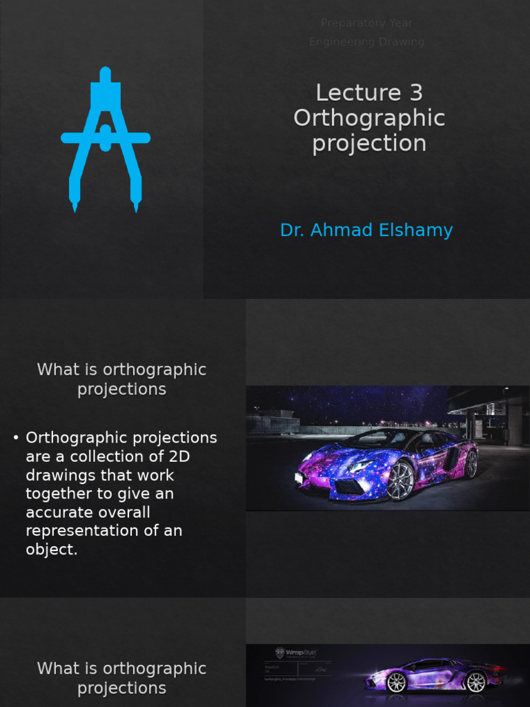 Lecture 3. Orthographic projection (NEW) | PDF | Geometry | Technical ...