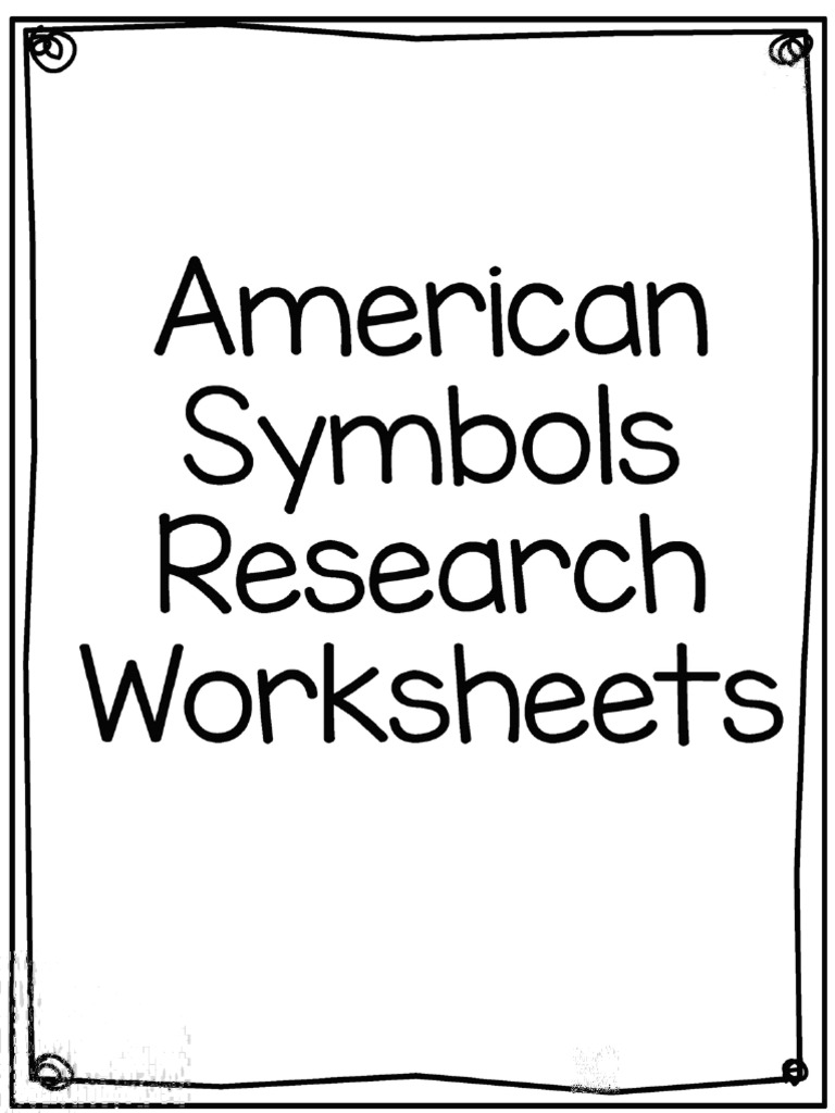 American Symbols Research Worksheets A | PDF