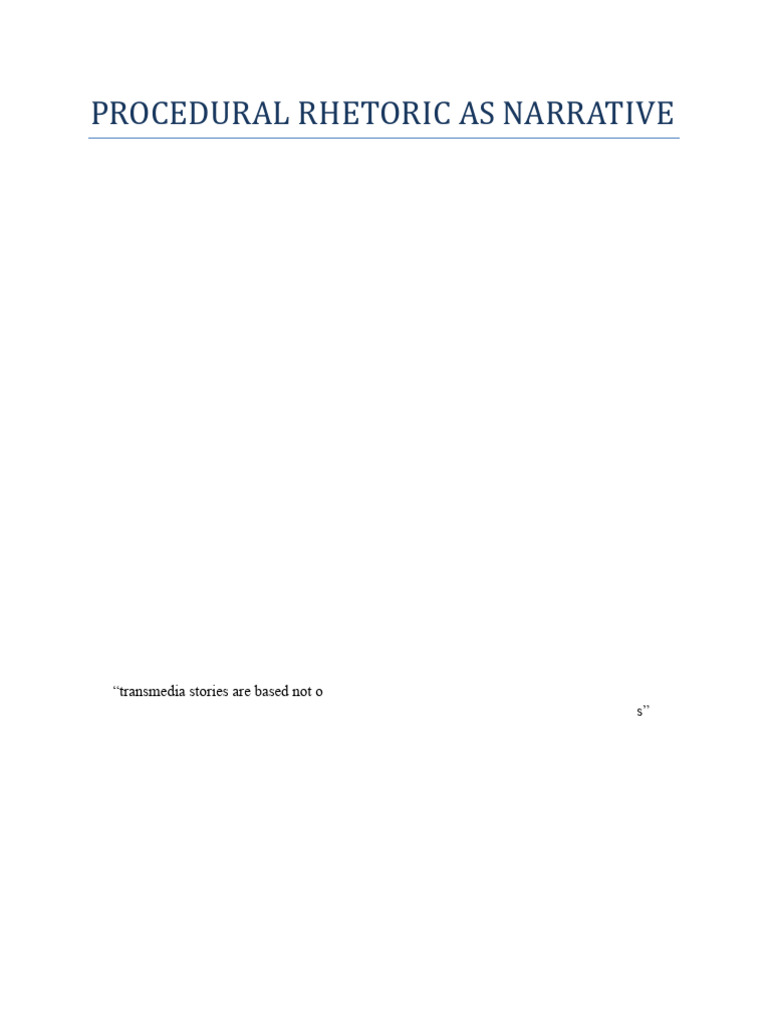 Analyzing Procedural Rhetoric in Games | PDF | Narrative | Video Games
