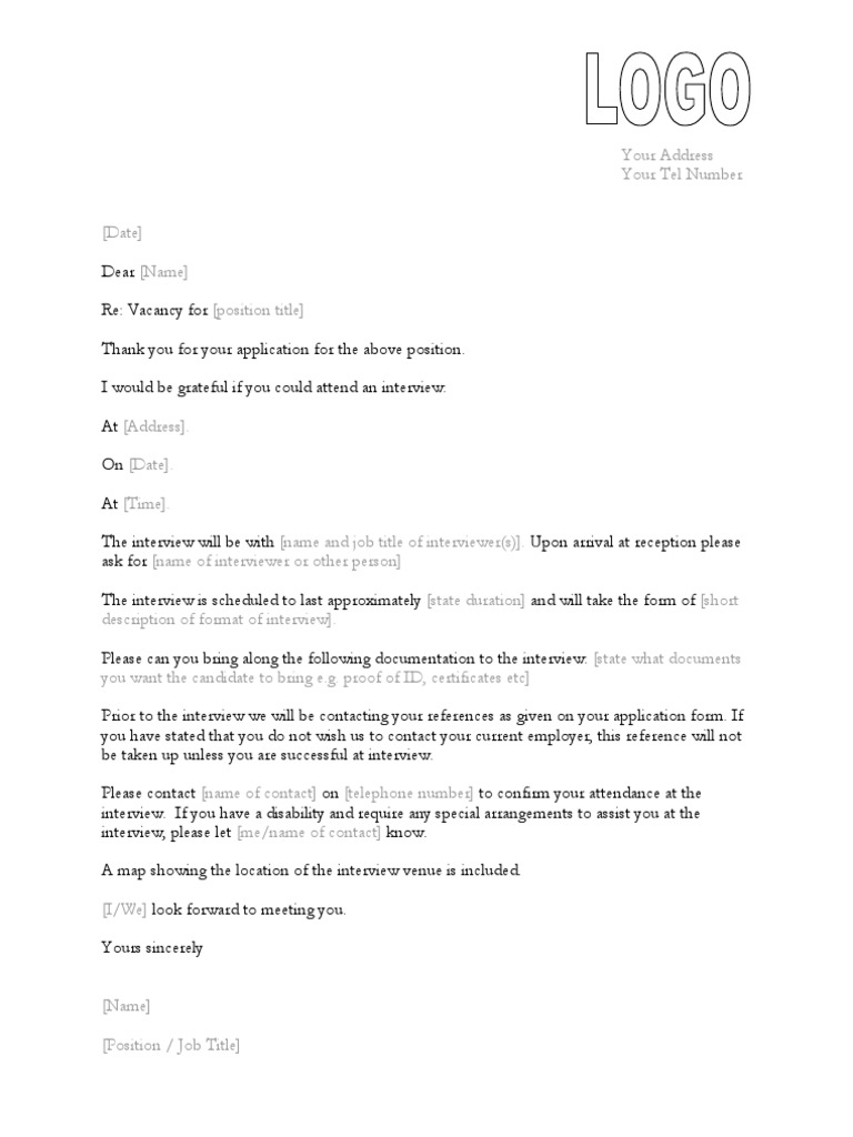 Format of Call Letter | PDF