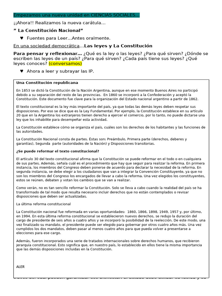 La Constitución Nacional Argentina: Claves y Estructura | PDF | Habeas ...