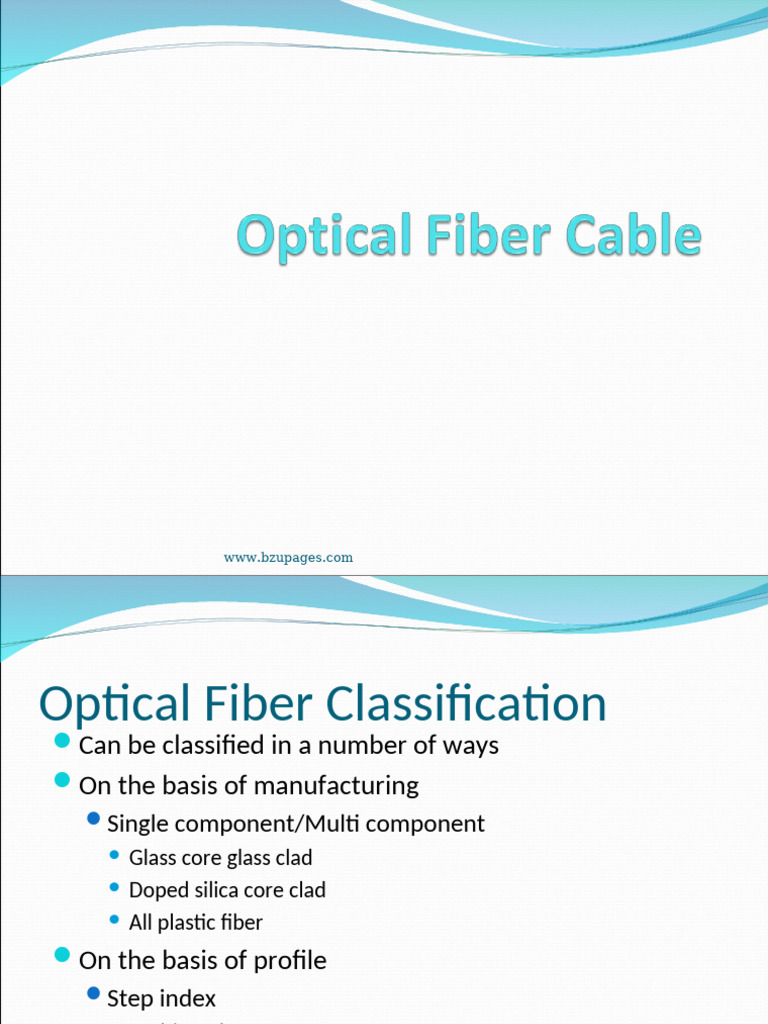 Optical Fiber Types and Applications | PDF | Optical Fiber | Optics