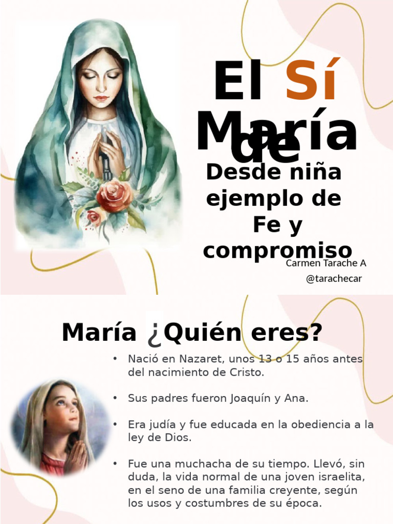 El "Sí" de María: Fe y Compromiso | PDF | María, madre de Jesús ...