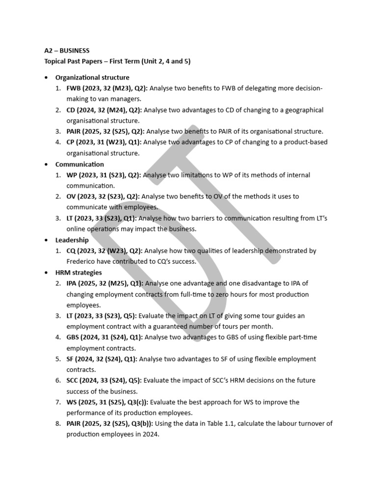 A2 Topicwise Past Papers | PDF | Net Present Value | Economies