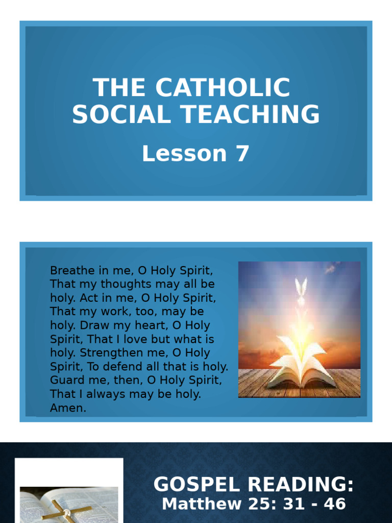 Catholic Social Teaching Overview | PDF | Catholic Social Teaching