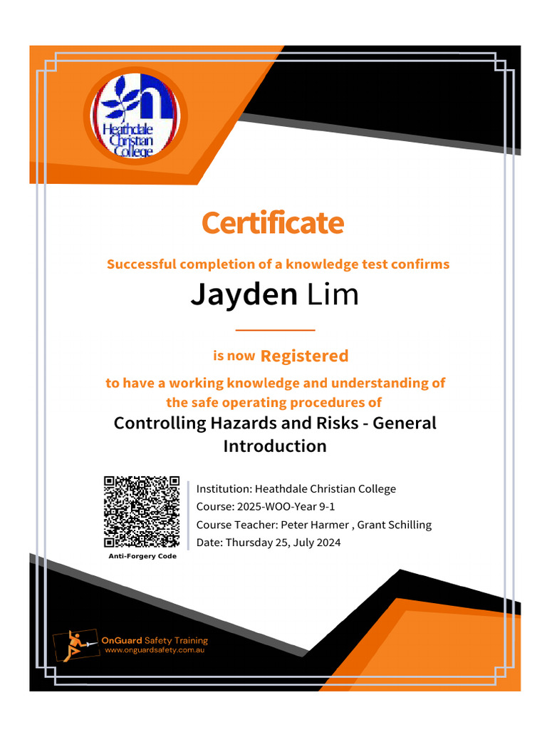 Knowledge Certificate | PDF