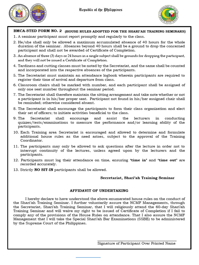 Sted Document No. 2 House Rules | PDF