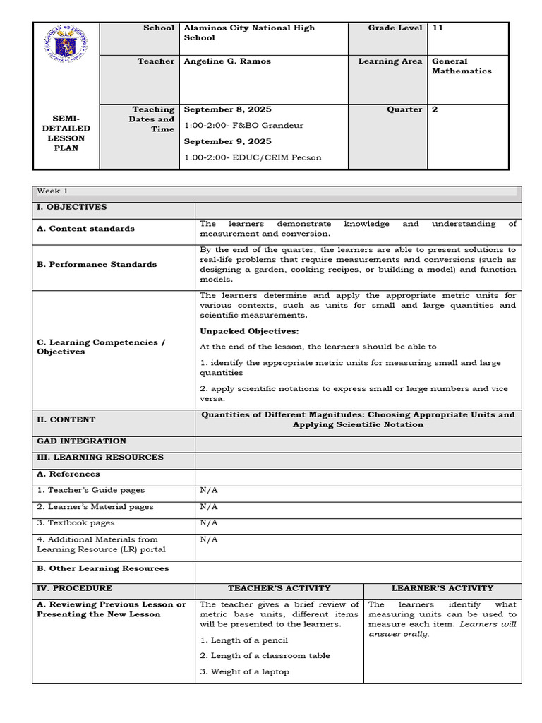 1 - Metric Units and Scientific Notation | PDF | Litre | Numbers