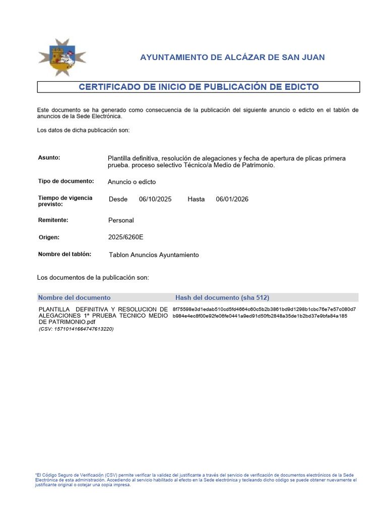 Cert Pub Edicto Ini | PDF