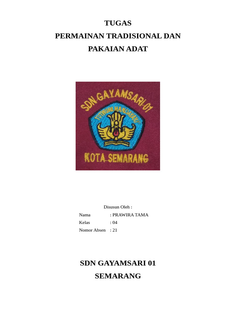 Permainan Tradisional dan Pakaian Adat Indonesia | PDF