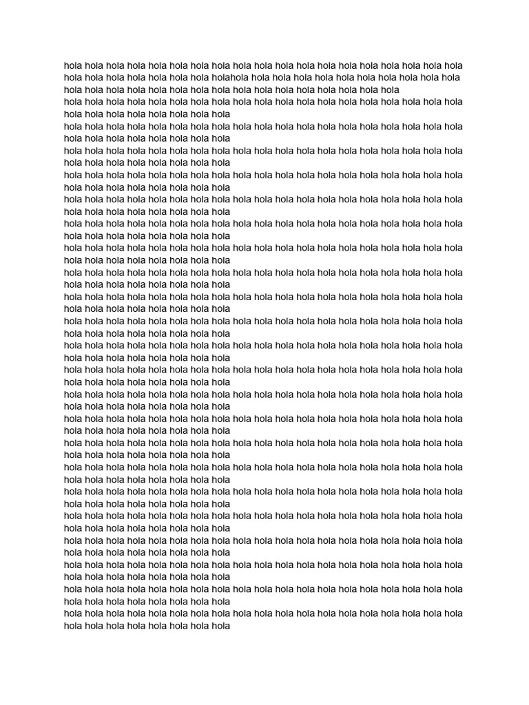 Hola | PDF