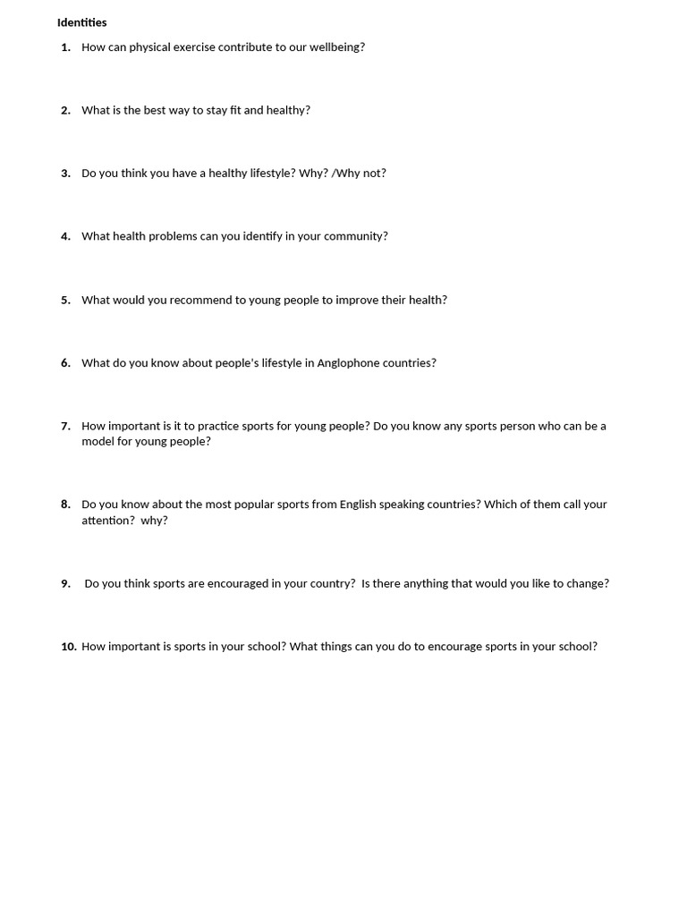 Official Ib Topics Questionaire-2025 | PDF