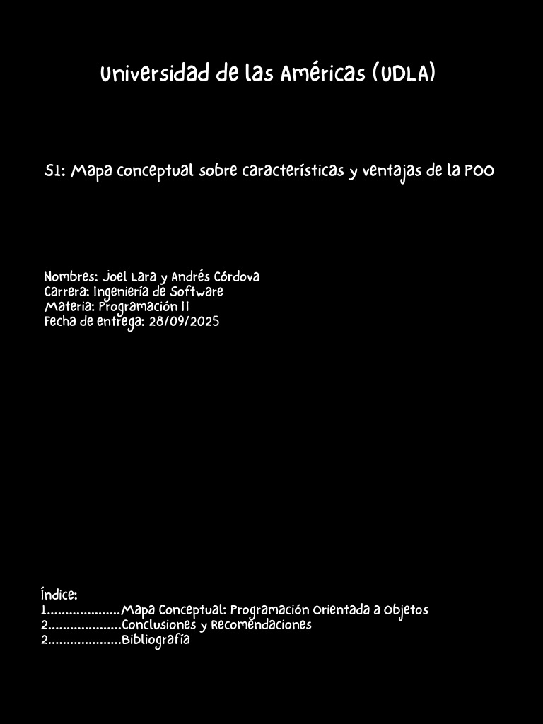 Mapa Conceptual POO - Lara, Cordova | PDF | Programación orientada a objetos | Objeto (informática)