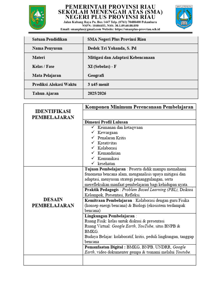 Contoh Rpp Deep Learning | PDF