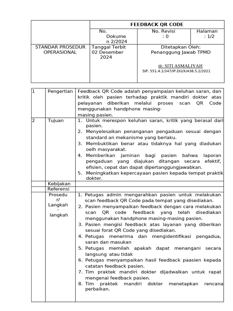 DR - Lia Spo Feedback QR Code | PDF