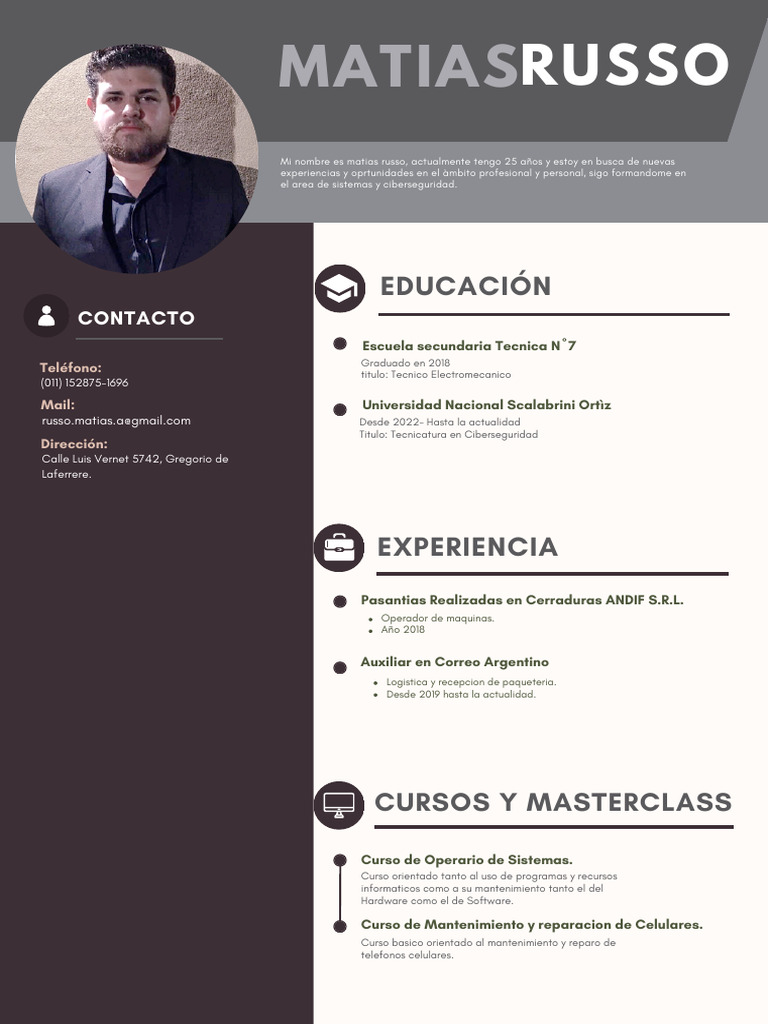 Copia de Curriculum CV Russo Nuevo | PDF