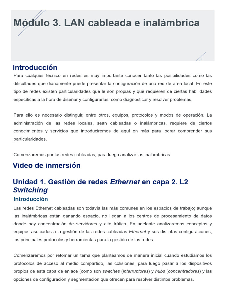 Módulo 3. LAN Cableada e Inalámbrica: Introducción | PDF | Ieee 802.11 ...