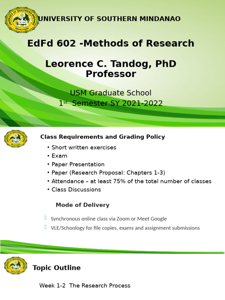 Methods of Research Course Overview | PDF | Quantitative Research ...