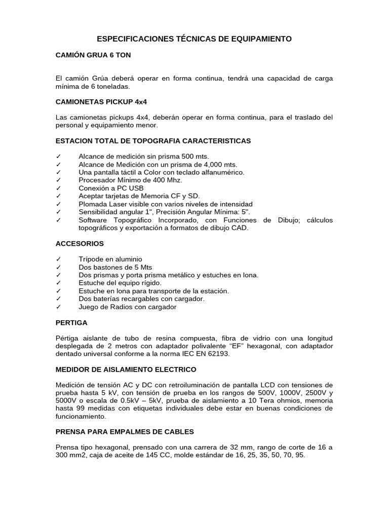 5.4 Etm Equpamiento | PDF